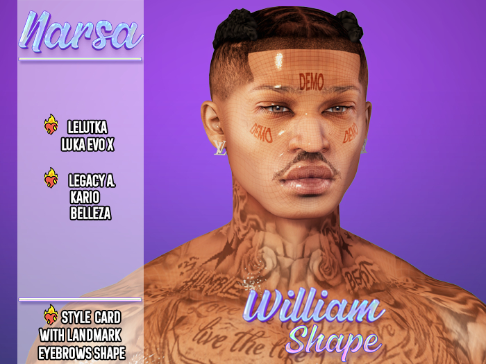 Second Life Marketplace William Shape Lelutka Luka Evo